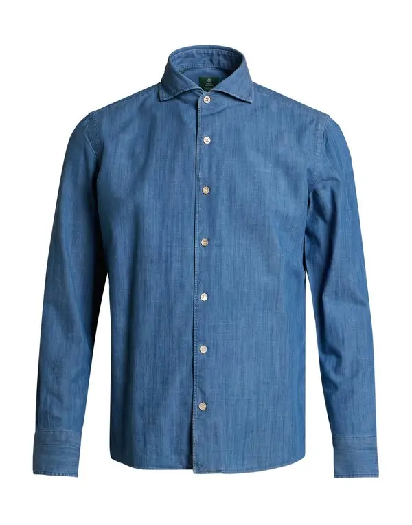 LUIGI BORRELLI NAPOLI Denim Shirt Size Cotton