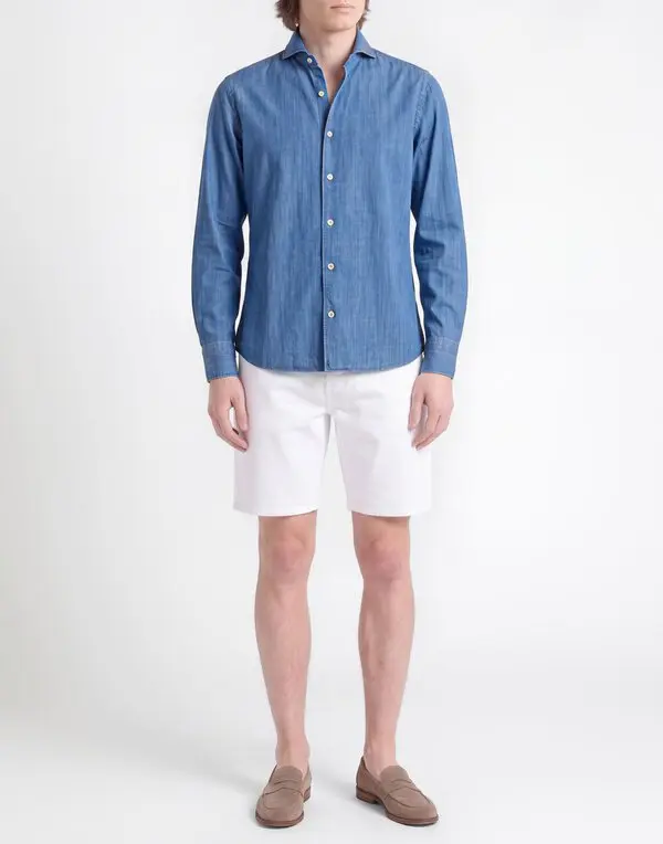 LUIGI BORRELLI NAPOLI Denim Shirt Size Cotton