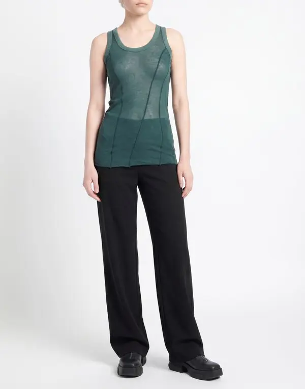 Masnada Deep Teal Viscose Silk Tank Top