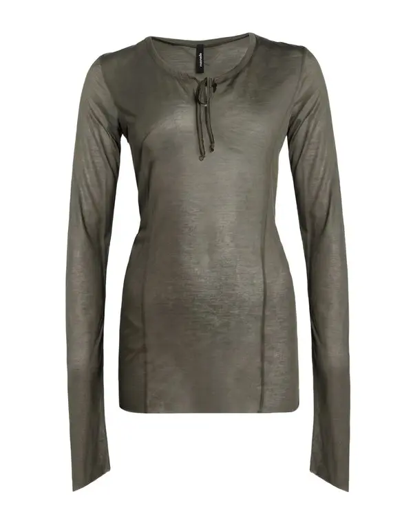 Masnada Cotton Jersey Cutout Long Sleeve Top