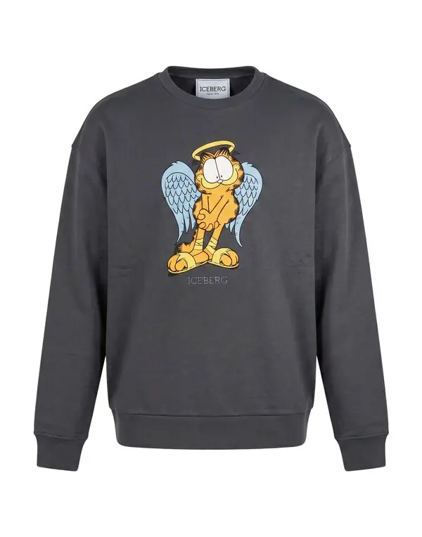 Iceberg Sweatshirt Charcoal Size Cotton, Polyester