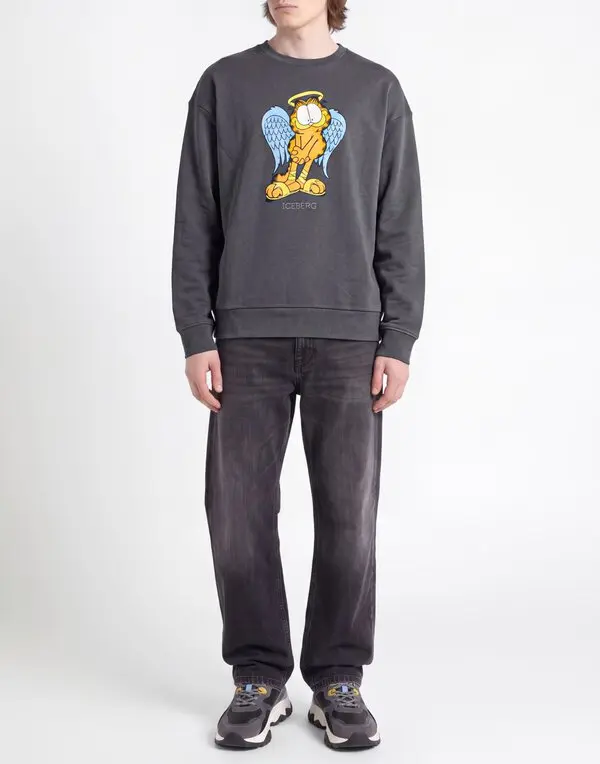 Iceberg Sweatshirt Charcoal Size Cotton, Polyester