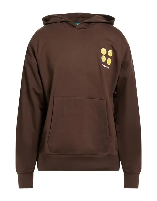 BARROW Ivory Cotton Terry Hoodie - Brown