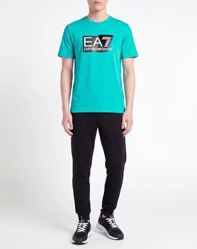 EA7 T-shirt Turquoise Size Cotton