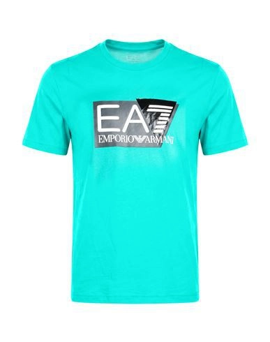 EA7 T-shirt Size Cotton - Turquoise