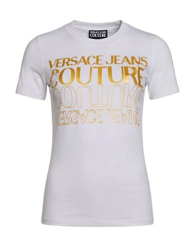 Versace Cotton Elastane Logo T-shirt - White