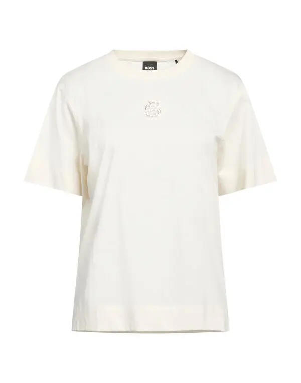 BOSS Cotton Elastane T-shirt With Appliqué Detail