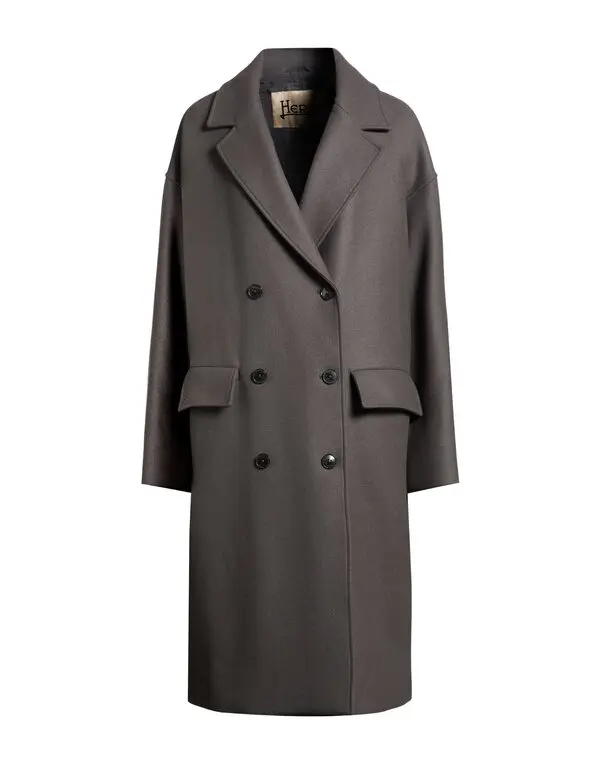 Herno Coat Size Recycled Wool, Polyamide