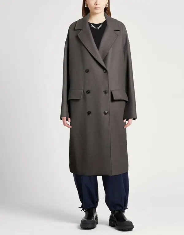 Herno Coat Size Recycled Wool, Polyamide