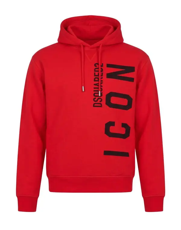 Dsquared2 Cotton Terry Hooded Sweatshirt With Logo Embellishment