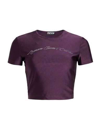 Versace Polyamide Blend Crop T-shirt - Plum