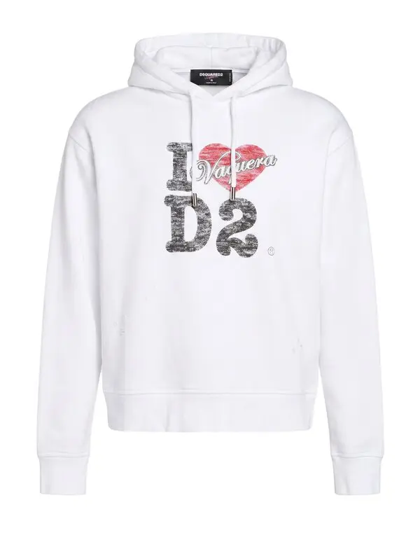 Dsquared2 Distressed Cotton Hoodie