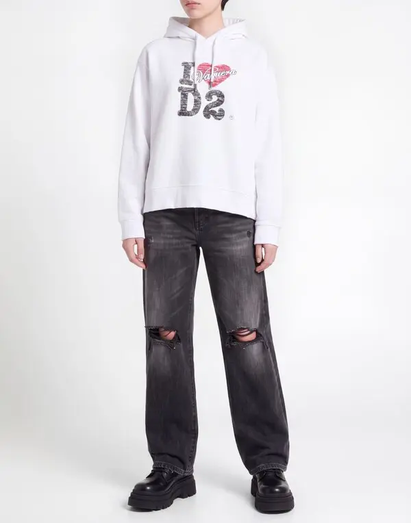 Dsquared2 Distressed Cotton Hoodie