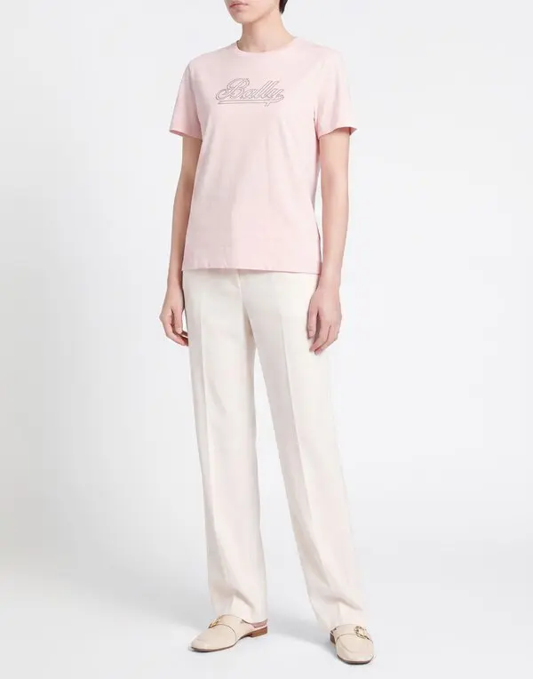 Bally Light Cotton T-shirt With Appliqu