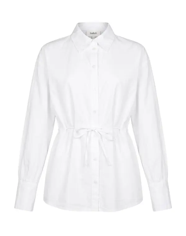 Ba&sh Cotton Poplin Peplum Shirt