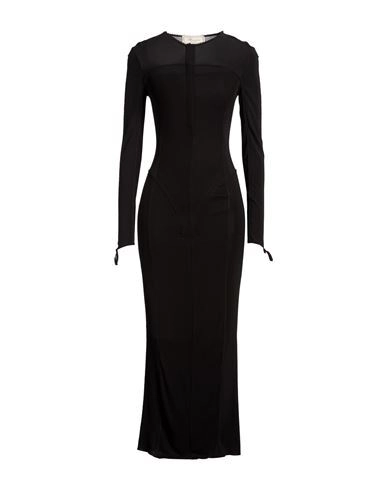 Blumarine Viscose Blend Bodycon Maxi Dress With Lace Trims