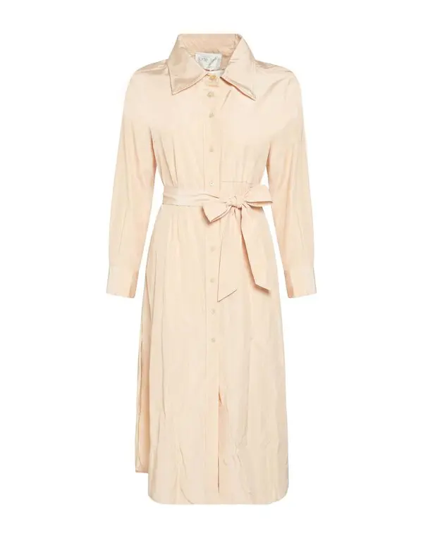 FORTE_FORTE Polyester Cotton Maxi Shirt Dress