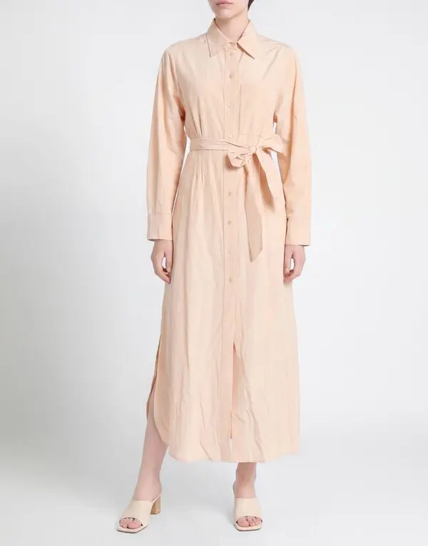 FORTE_FORTE Polyester Cotton Maxi Shirt Dress