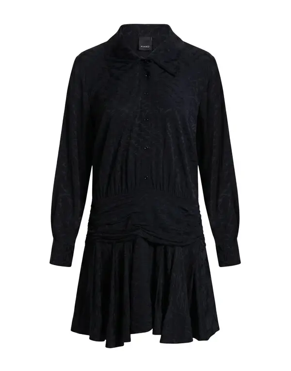 Pinko Mini Dress In Acetate And Silk