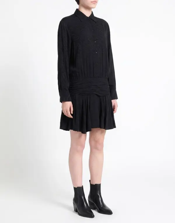 Pinko Mini Dress In Acetate And Silk