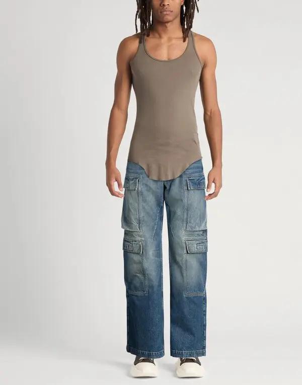 Rick Owens Faded Cotton Cargo Jeans