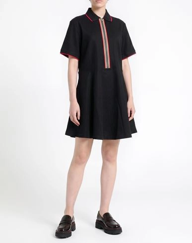 Burberry Cotton Piqué Polo Dress With Appliqués - Black
