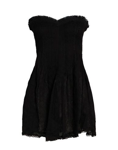 Poupette St Barth Cotton Broderie Anglaise Mini Dress - Black