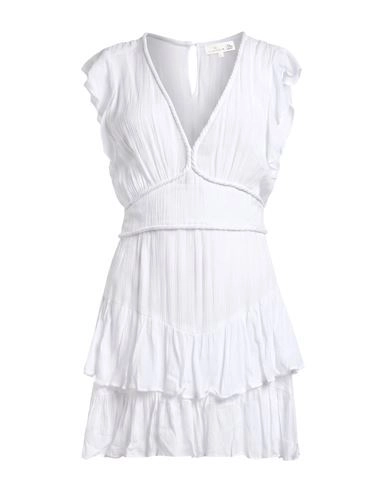 Poupette St Barth Viscose Shirred Mini Dress - White
