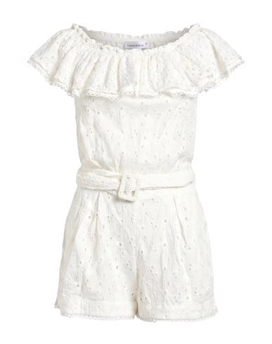 Poupette St Barth Broderie Anglaise Off-the-shoulder Playsuit - White