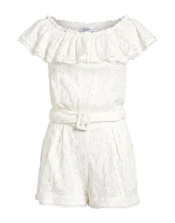Poupette St Barth Broderie Anglaise Off-the-shoulder Playsuit