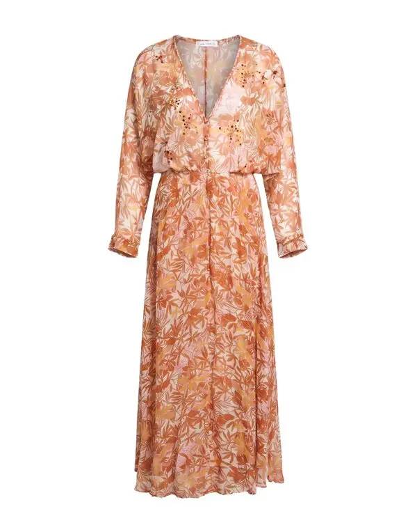 Poupette St Barth Georgette Multicolor Sequined Maxi Dress