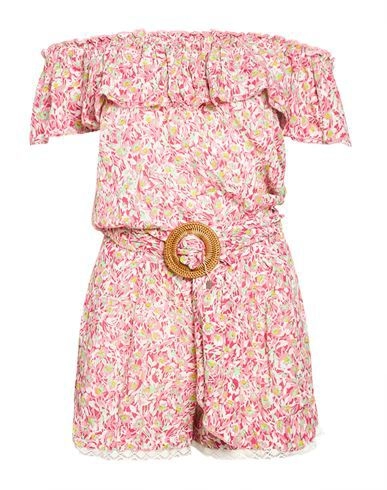 Poupette St Barth Floral-print Crepe Playsuit - Pink