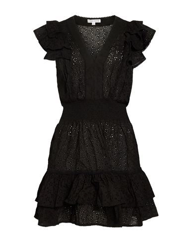 Poupette St Barth Cotton Broderie Anglaise Mini Dress - Black