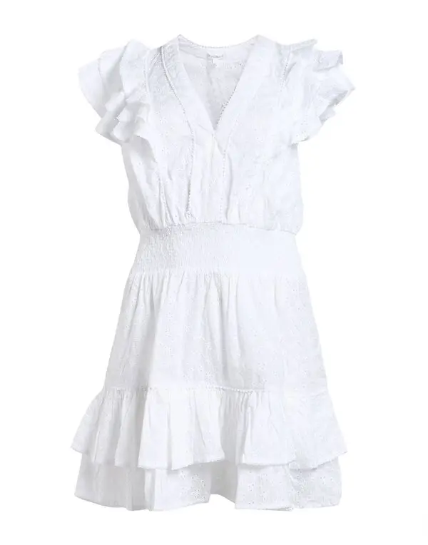 Poupette St Barth Cotton Broderie Anglaise Mini Dress - White