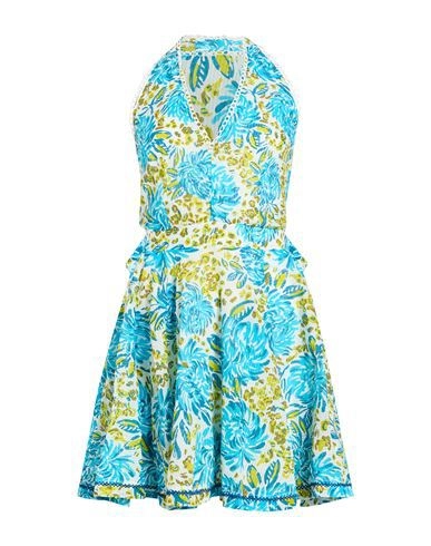 Poupette St Barth Floral Print Shirred Halterneck Mini Dress - Blue