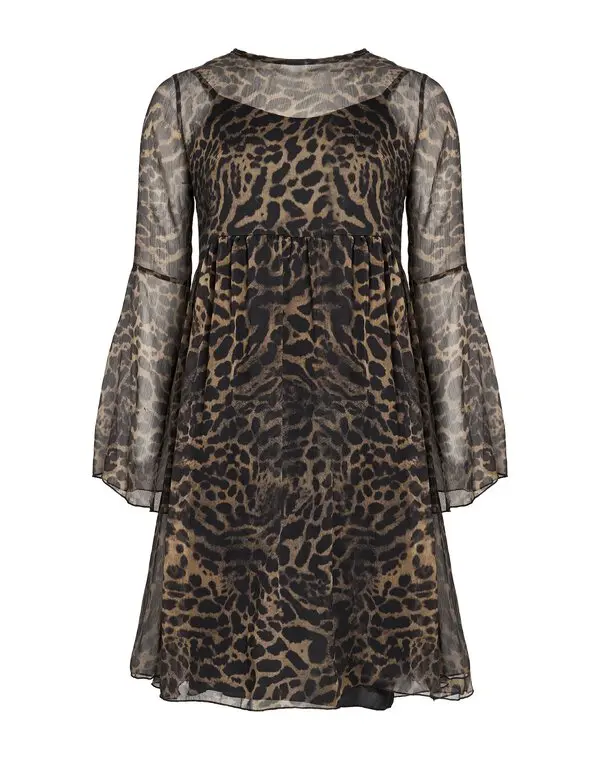 KAOS Long Sleeve Georgette Mini Dress