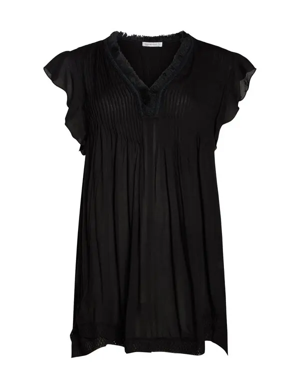 Poupette St Barth Viscose Mini Dress - Black