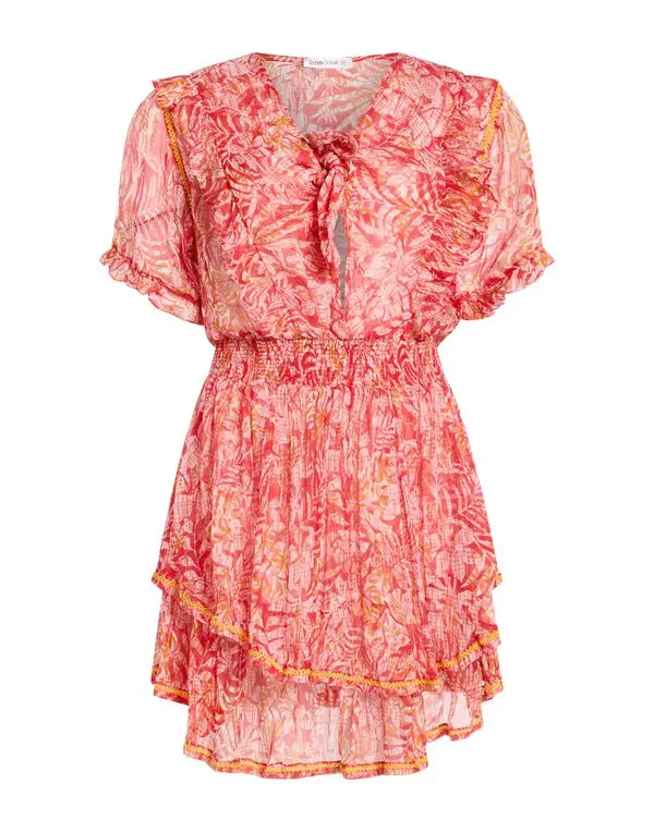 Poupette St Barth Multicolor Georgette Ruffled Mini Dress