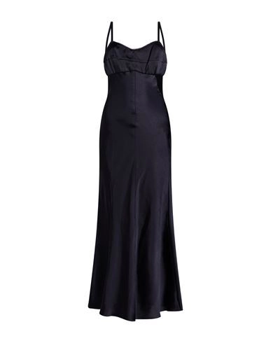 Sandro Midnight Satin Maxi Slip Dress