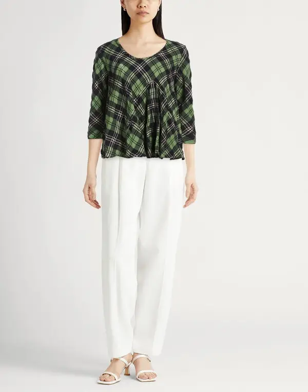 Aspesi Virgin Wool And Viscose Checkered Top