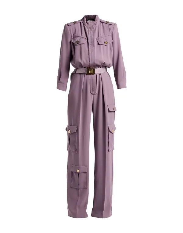 Elisabetta Franchi Mauve Crepe Jumpsuit