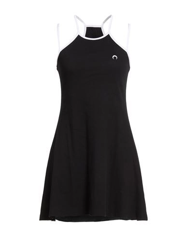 MARINE SERRE Ribbed Cotton-elastane Mini Dress - Black