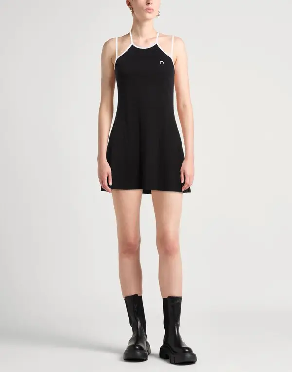 MARINE SERRE Ribbed Cotton-elastane Mini Dress