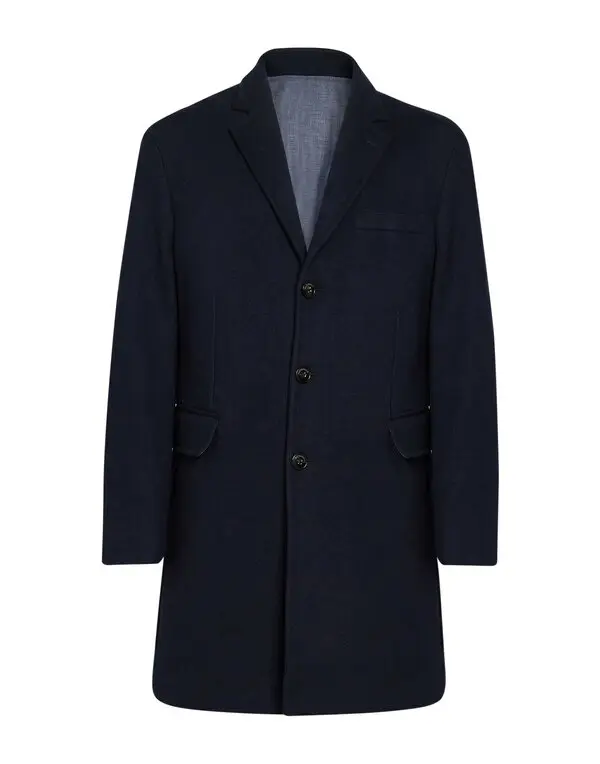 Façonnable Recycled Wool Blend Single-breasted Coat