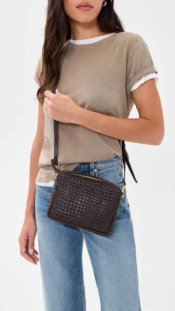 Clare V. Midi Rattan Sac Crossbody Bag