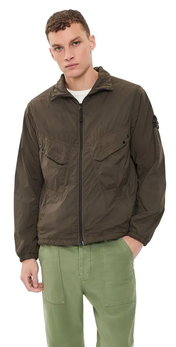 Stone Island Ultralight Stand Collar Jacket - Coal Grey