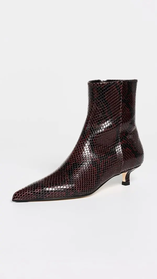 AeydĒ Sofie Snake Print Ankle Boots
