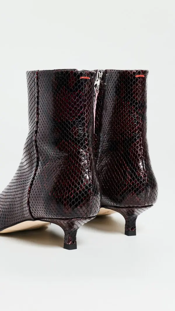 AeydĒ Sofie Snake Print Ankle Boots