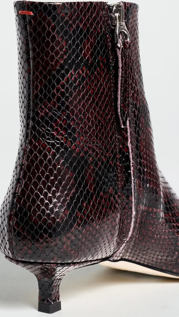 AeydĒ Sofie Snake Print Ankle Boots