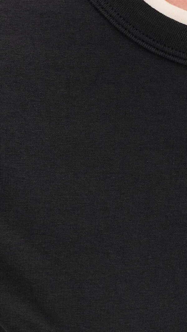 Veronica Beard Contrast Devin Tee - Black/ecru